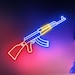 AK47 LED Neon Sign, Custom Neon Sign, Game Room, AK47 Wall Decor ...