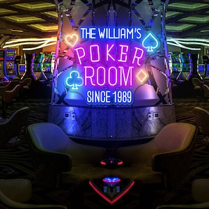 Poker Room Neon Sign Cards Neon Sign Cards Led Sign Custom Neon Sign ...