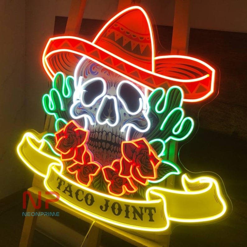 Taste of Indian Neon Sign, Indian Food Sign, Opening Gift, Restaurant ...