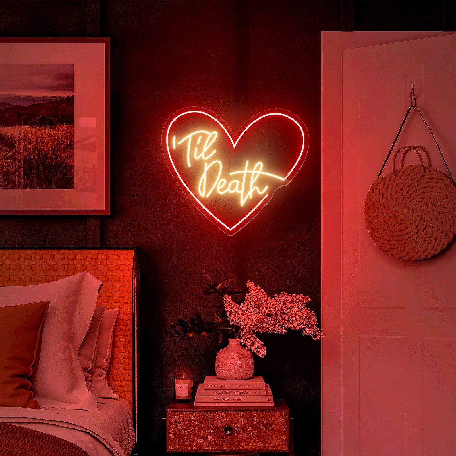 Til Death Neon Sign, Custom Neon Light Sign, Led Custom,home Room Wall ...