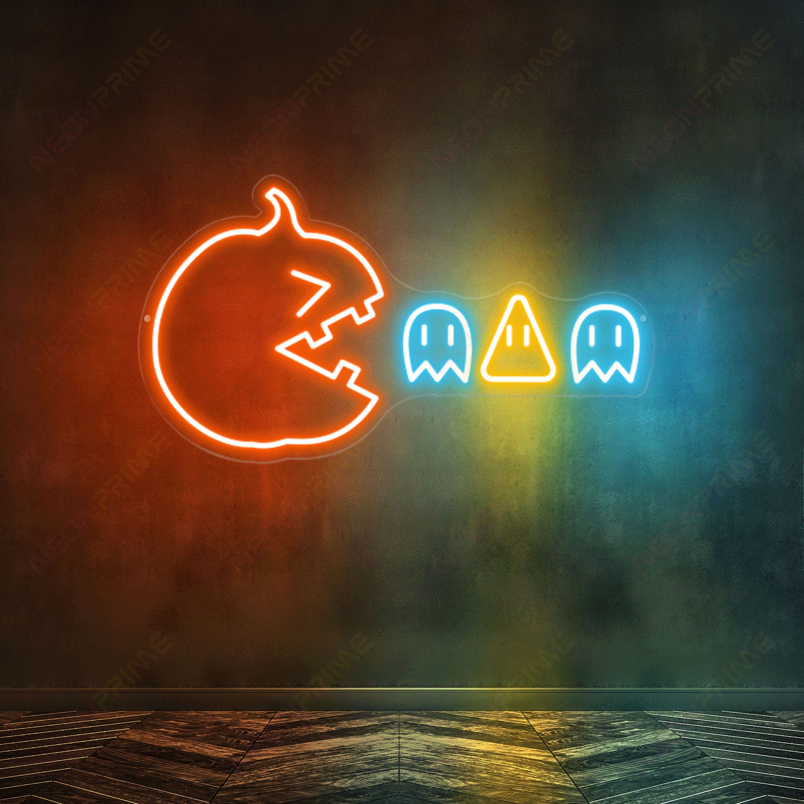 Halloween Pumpkin Neon Sign Pumkkin and Candies Custom Halloween Neon ...
