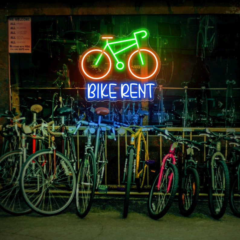 Custom Bike Sign Bicycle LED Neon Sign Bicycle Wall Decor - Etsy