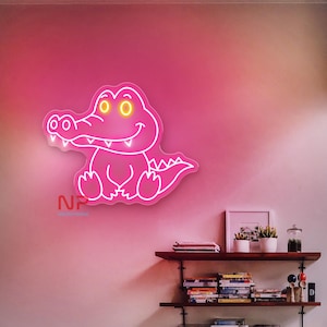 Crocodile Neon Sign Crocodile Neon Light Alligator Neon Sign Neon ...