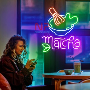 Matcha Neon Sign, Matcha LED Neon Sign, Matcha Decor Sign, Matcha Lover ...