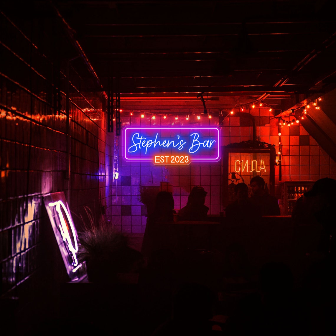 Custom Bar Neon Sign Personalized Bar Sign Light Bar Light - Etsy