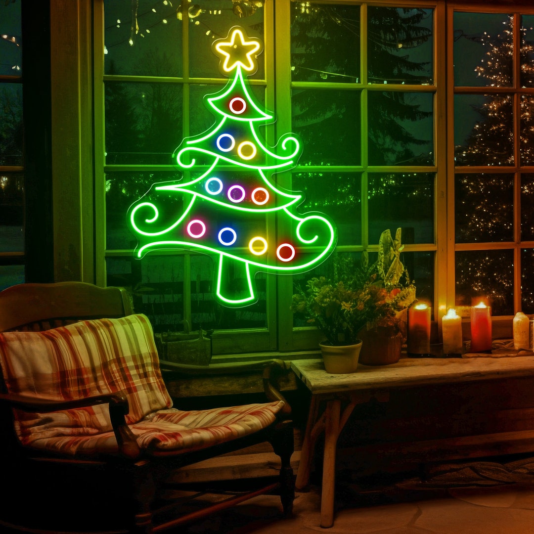 Christmas Tree Neon Sign Custom Christmas Neon Light Christmas Decor ...