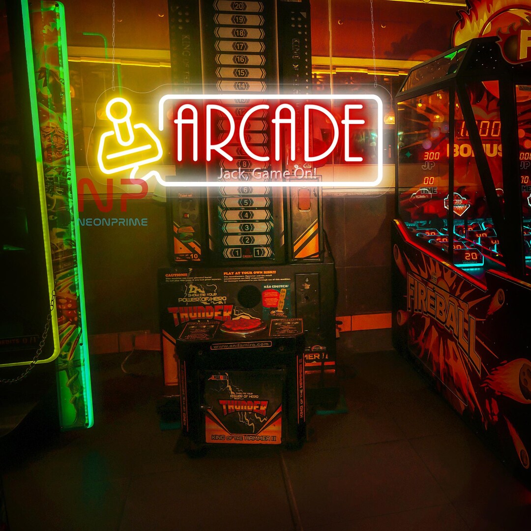 Custom Name Arcade Neon Sign, Arcade Wall Decor, Neon Light for Gaming ...