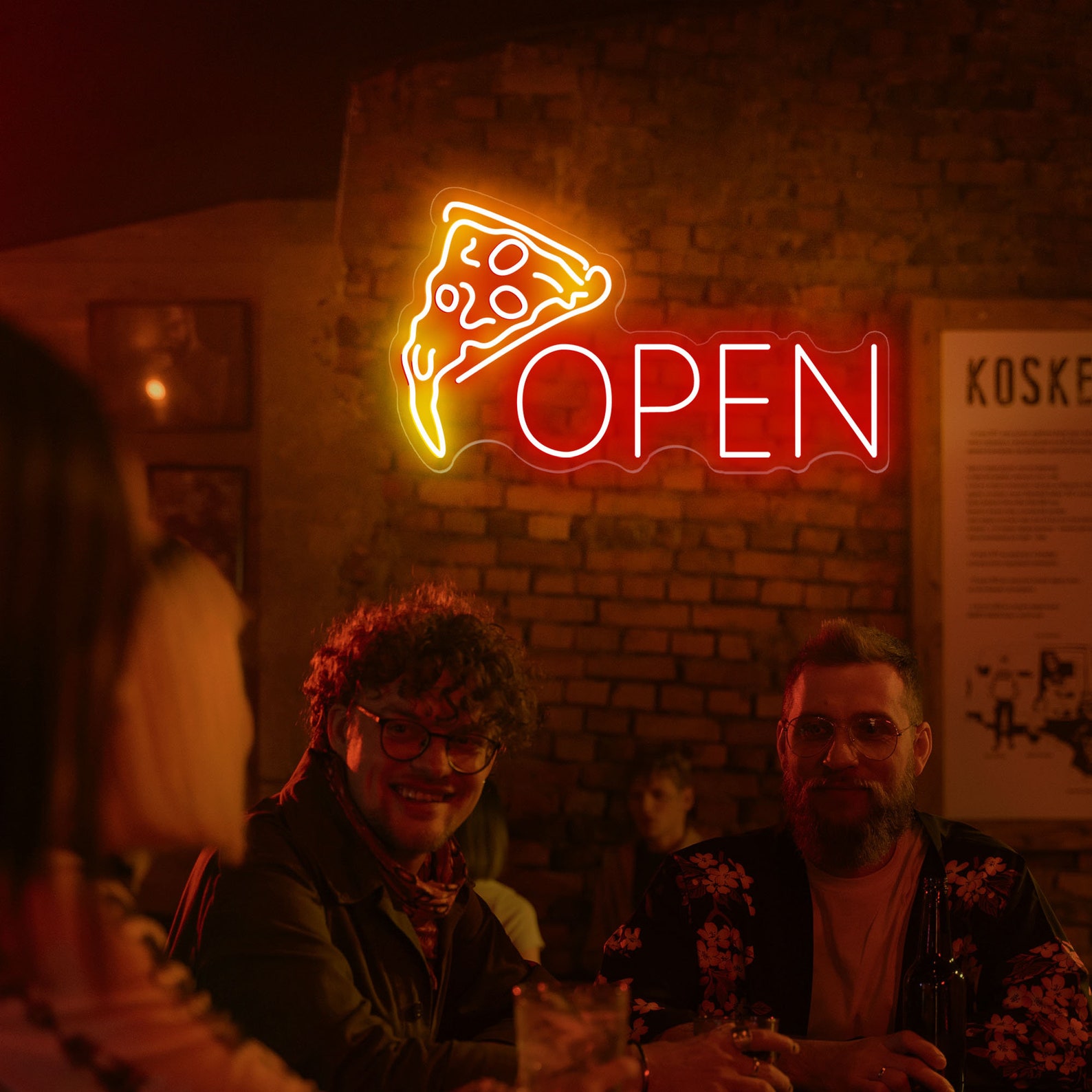 Pizza Neon Sign Open Pizza Led Sign Restaurant Sign Kitchen - Etsy