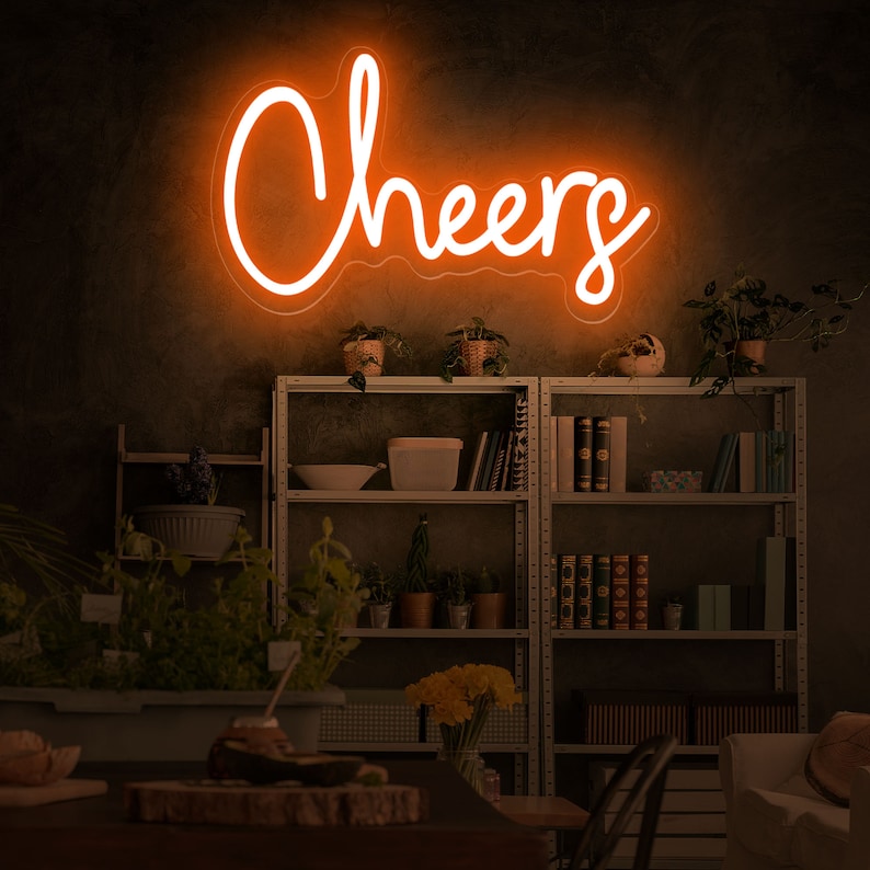 Cheer Neon Sign Wedding Neon Sign Bar Signcustom Neon - Etsy