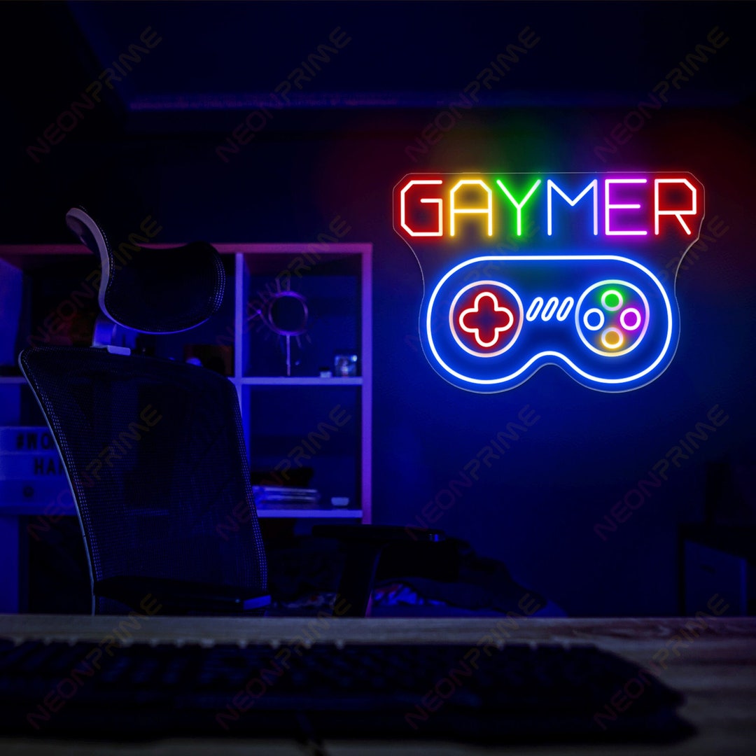Gaymer Neon Light, Pride Neon Sign, LGBTQ Decor, Gift for Gay Gamers ...