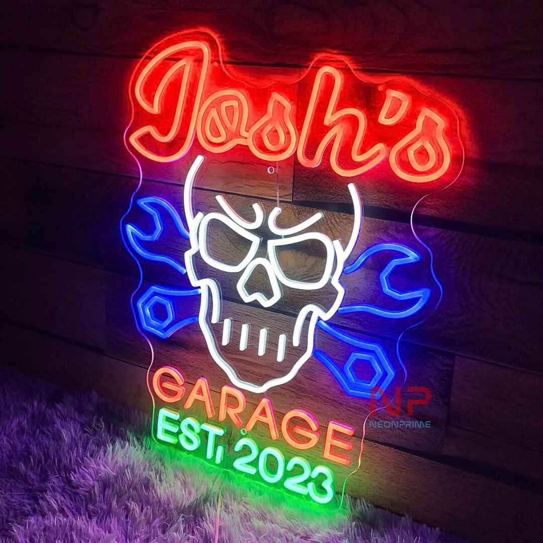 Custom Name Garage Neon Sign, Custom Business LED Sign, Garage Sign ...