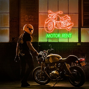 Custom Motor Sign, Motor Neon Sign, Motor Wall Decor, Motorbike Led ...