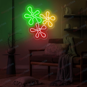 Spongebob Flower Neon Sign, Flower Neon Sign, Wedding Neon Sign, Led ...