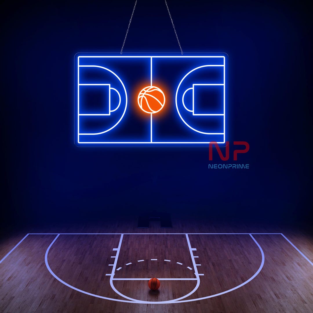 Basketball Court Neon Sign, Basketball Field Neon Sign, Basketball Led ...