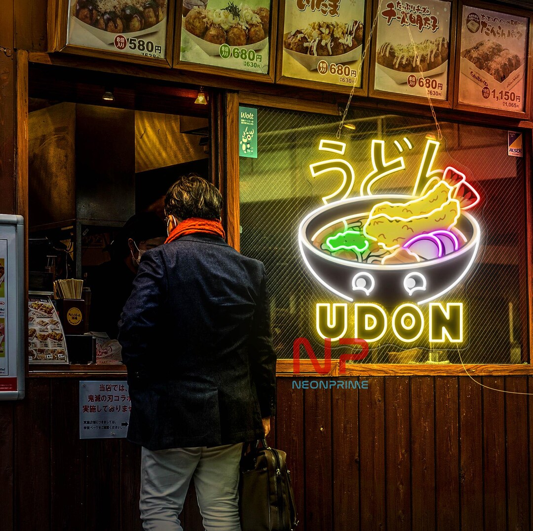 Udon Neon Sign, Japanese Cuisine LED, Japanese Food Led, Udon Light ...