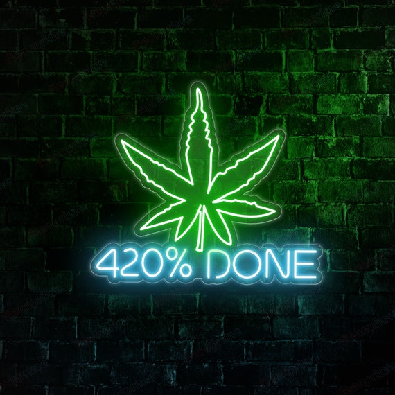 Cannabis Neon Sign Weed Neon Sign Marijuana Hemp Leaf High - Etsy