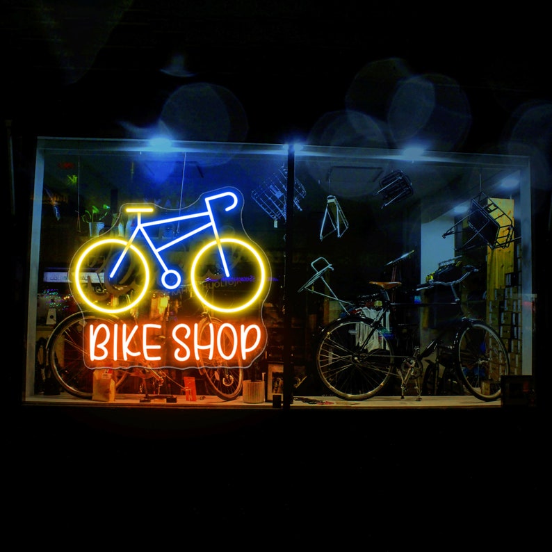 Custom Bike Sign Bicycle LED Neon Sign Bicycle Wall Decor - Etsy