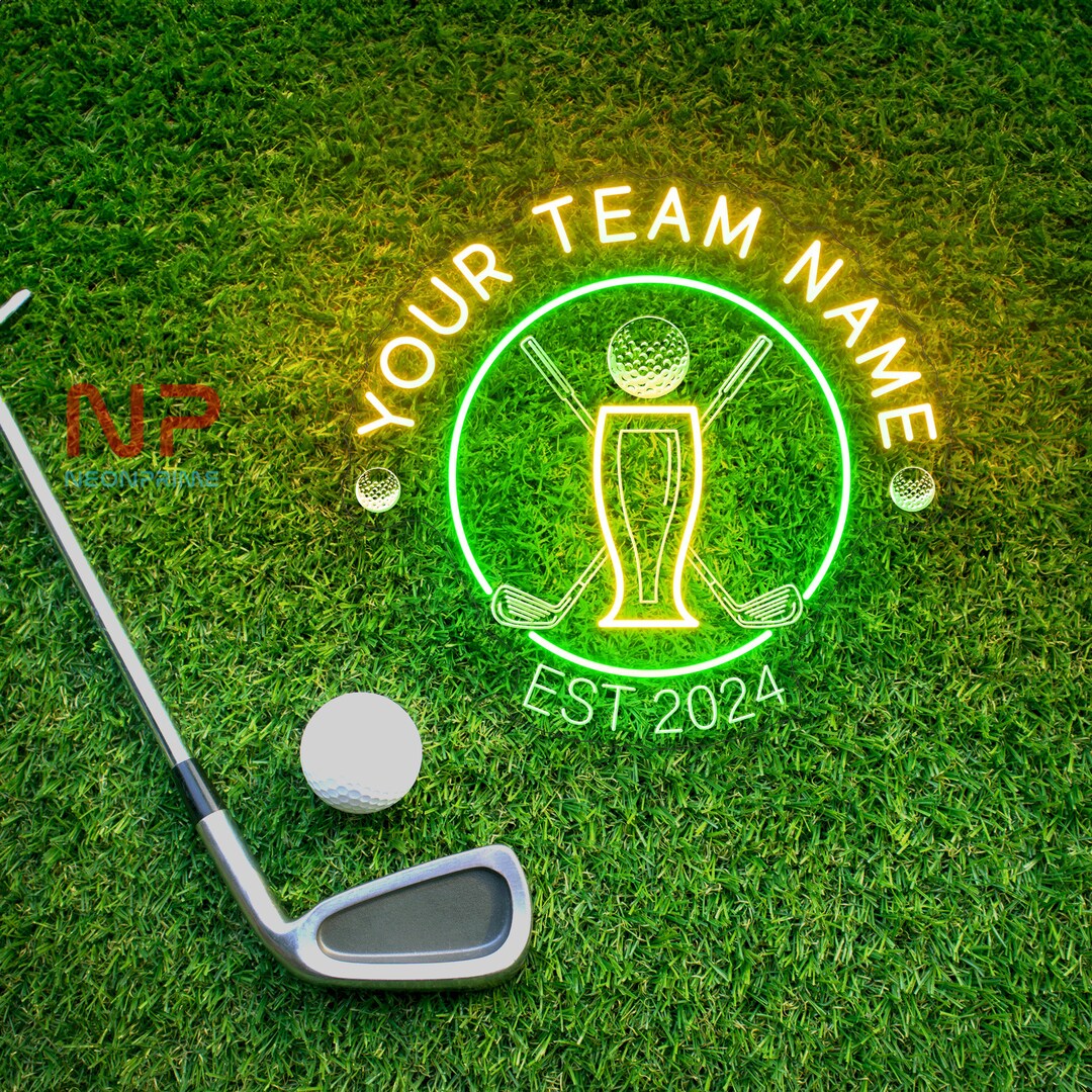 Custom Team Name Beer Golf Neon Sign, Golf Club Decor Sign ...