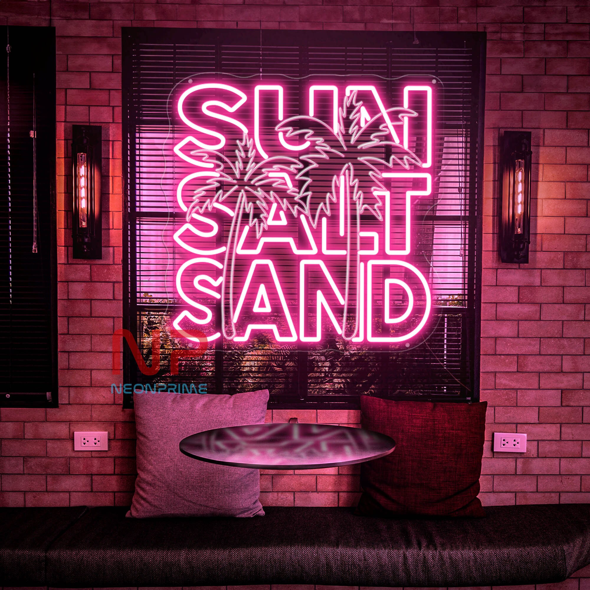 Sun Salt Sand Neon Sign Summer Vibes Neon Light Summer Decoration Art ...