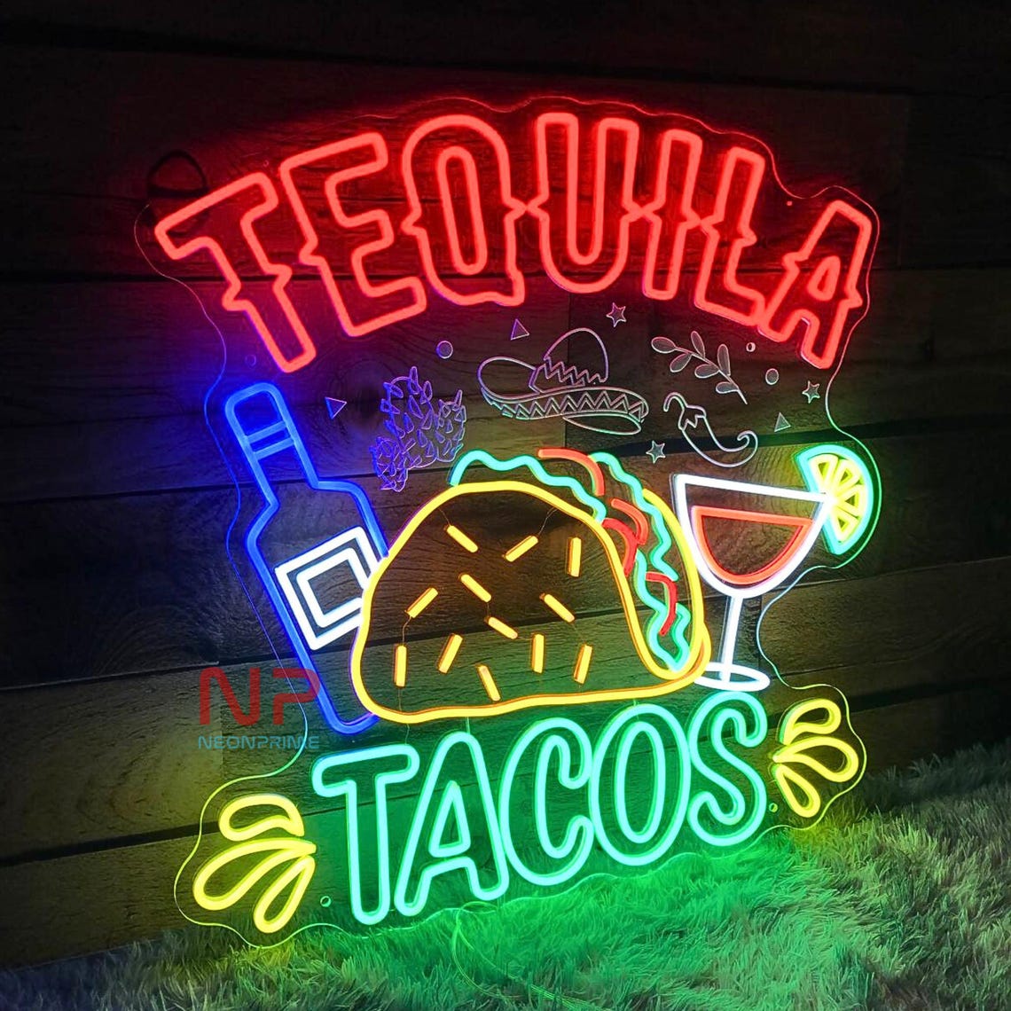 Taste of Indian Neon Sign, Indian Food Sign, Opening Gift, Restaurant ...