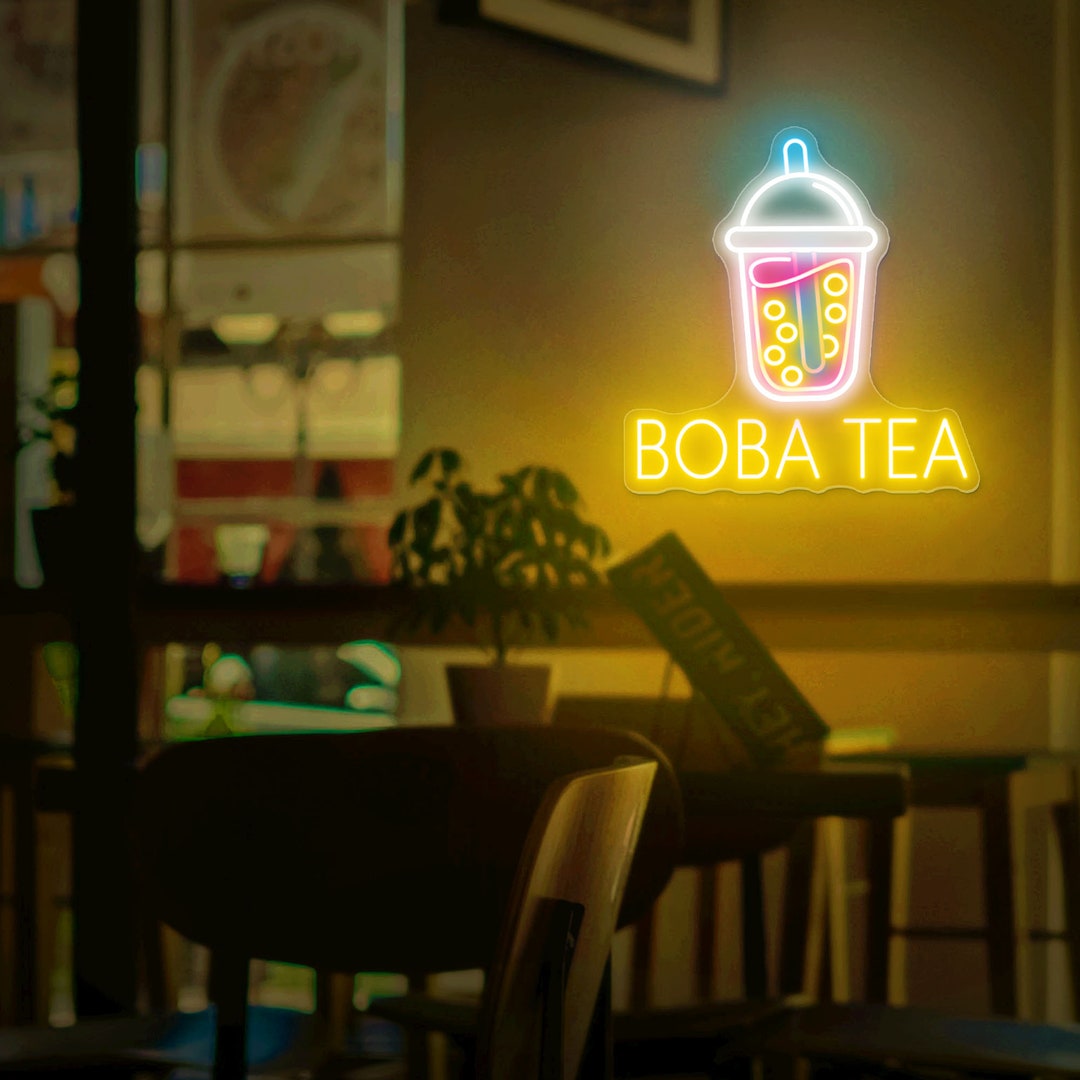 Boba Tea Neon Sign, Milk Tea Led Sign, Birthday Gifts,neon Sign Boba ...