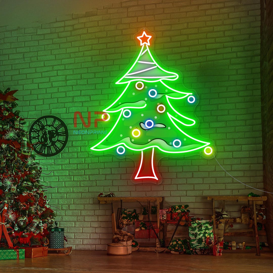 Christmas Tree Neon Sign, Christmas Decor Sign, Christmas Neon Sign ...