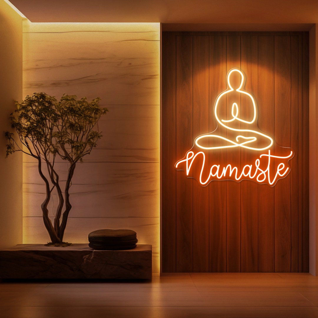 Namaste Neon Sign, Yoga LED Neon Sign, Pilates Art, Motivational Neon ...