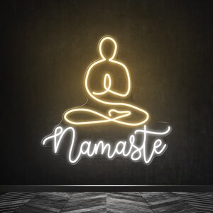 Namaste Neon Sign, Yoga LED Neon Sign, Pilates Art, Motivational Neon ...