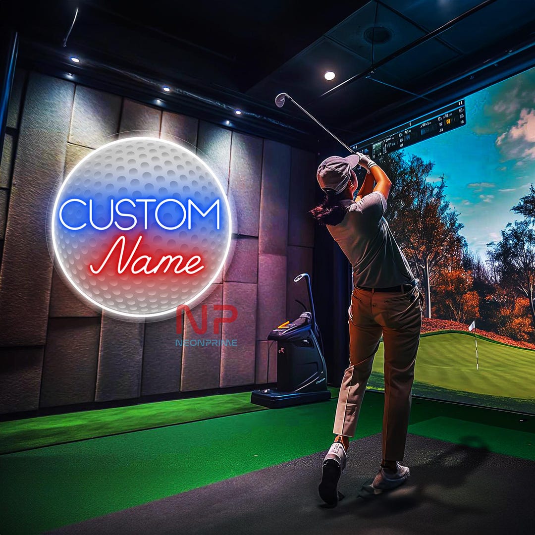 Custom Name Golf Neon Sign, Golf Neon Sign, Golf Club Decor Sign, Sport ...