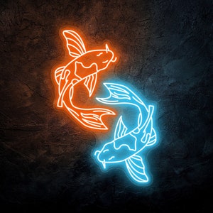 Custom Japan Neon Sign,koi Fish Neon Sign, Japanese Neon Sign, Koi ...