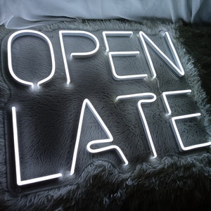 Open Late Neon Sign, Open Neon Bar, LED Open Sign, Open Sign for ...