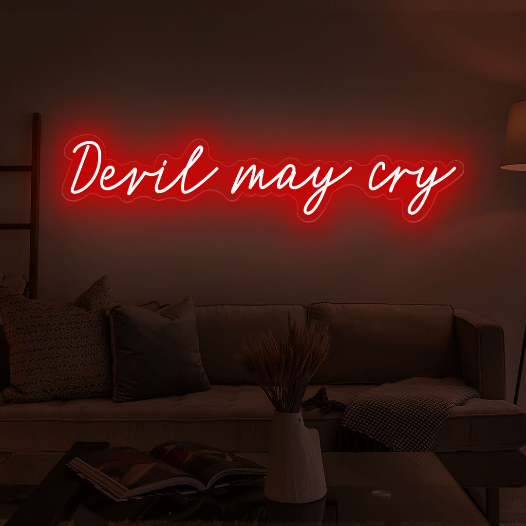 Neon Sign Devil May Cry, Custom Neon Sign Bedroom, Led Neon Sign, Game ...