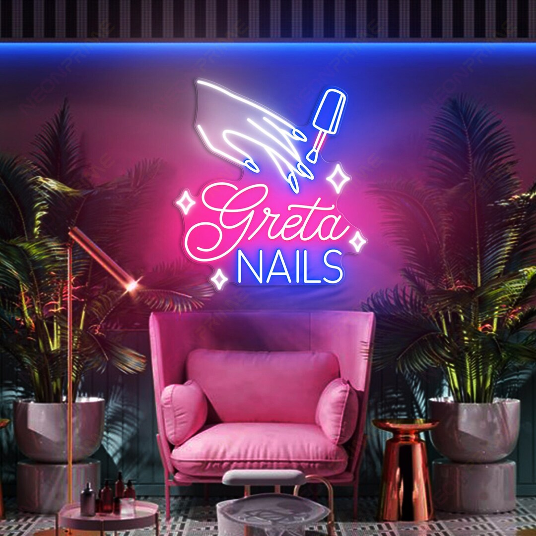 Nail Room Custom Neon Sign, Custom Neon Sign, Salon Decor, Hair Salon ...