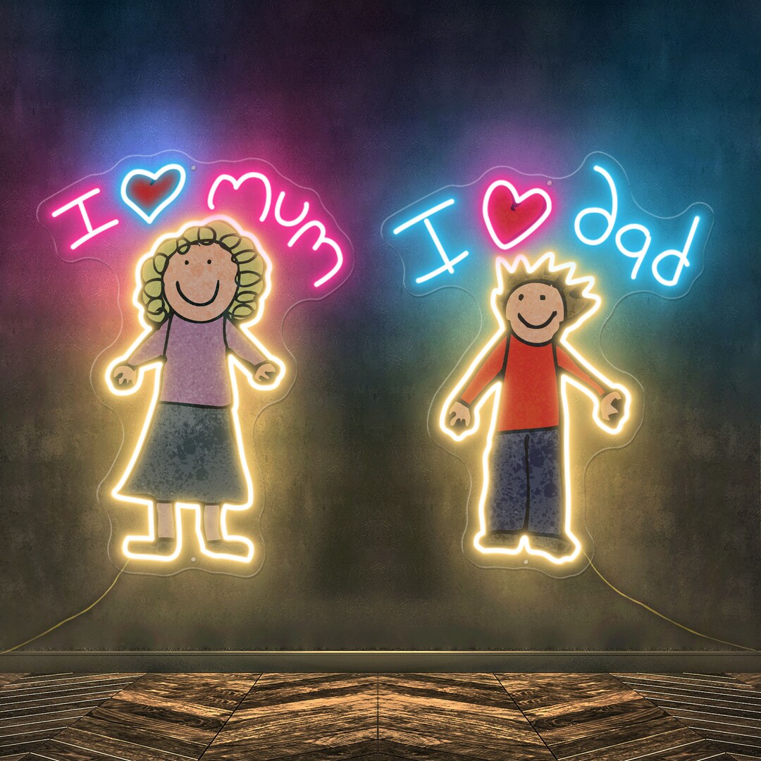 Doodle Art Kids Sign Custom Neon Sign Kid Room Decoration Lovely Art ...