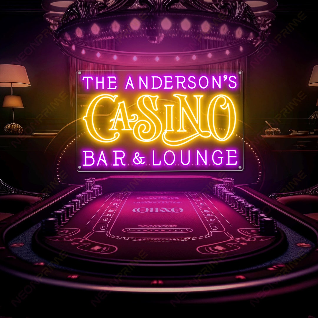 Custom Casino Sign, Poker Room Led Sign, Custom Neon Sign, Game Room ...