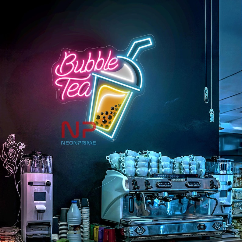 Bubble Tea Neon Sign, Boba Tea Shop Decor, Boba Tea Lights, Boba Tea ...
