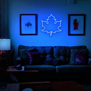 Maple Leaf Neon Sign, Green Leaf Neon Sign, Plant Neon Sign, Neon Maple ...
