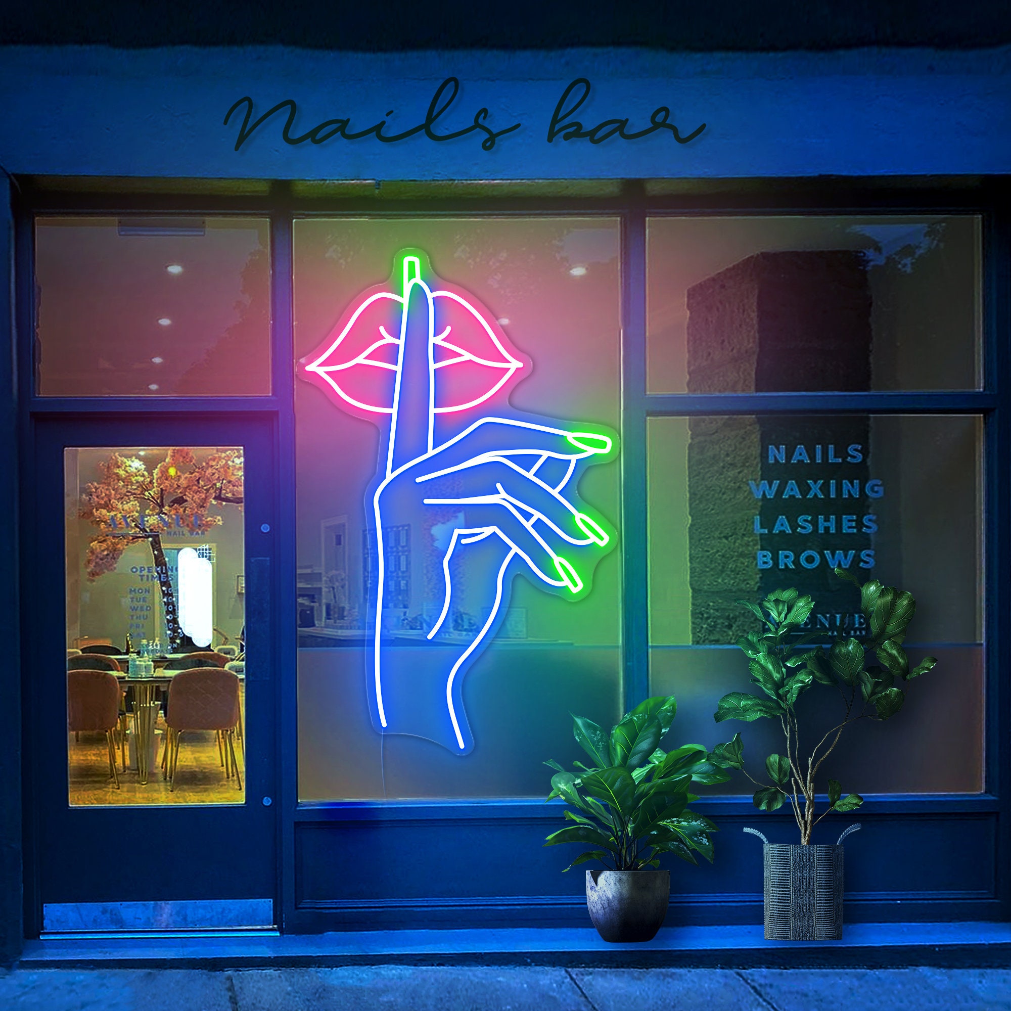 Secret Finger on Lip Neon Sign, Secret Lip Led Sign, Secret Led Sign ...