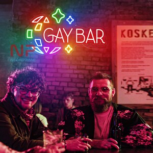 Gay Bar Neon Sign Disco Ball Neon Light Rainbow Pride LED Light LGBTQ ...