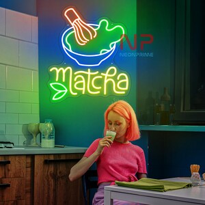 Matcha Neon Sign, Matcha LED Neon Sign, Matcha Decor Sign, Matcha Lover ...