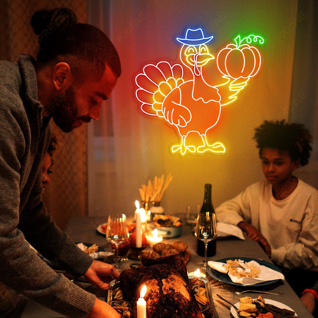 Thanksgiving Day Neon Light Turkey Neon Sign Turkey Led Light ...