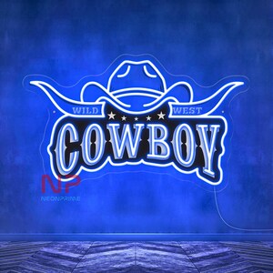 Cowboy Neon Sign, Cowboy Hat Neon Sign, Cowboy Decor Led Neon Sign ...