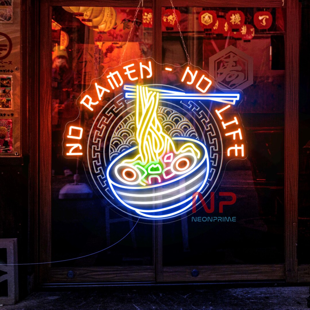 No Ramen No Life Neon Sign, Ramen LED Neon Sign, Japanese Ramen Sign ...