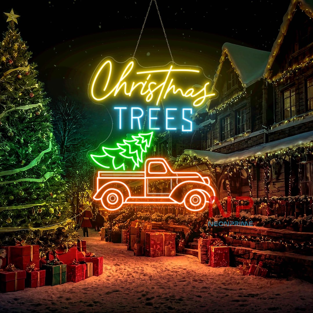 Christmas Tree Neon Sign, Christmas Neon Sign, Christmas Party Decor ...