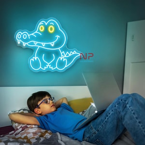 Crocodile Neon Sign Crocodile Neon Light Alligator Neon Sign Neon ...