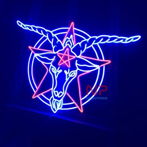 Sigil of Lucifer, Lucifer Light Sign, Satanic Wall Sign, Satanism Neon ...