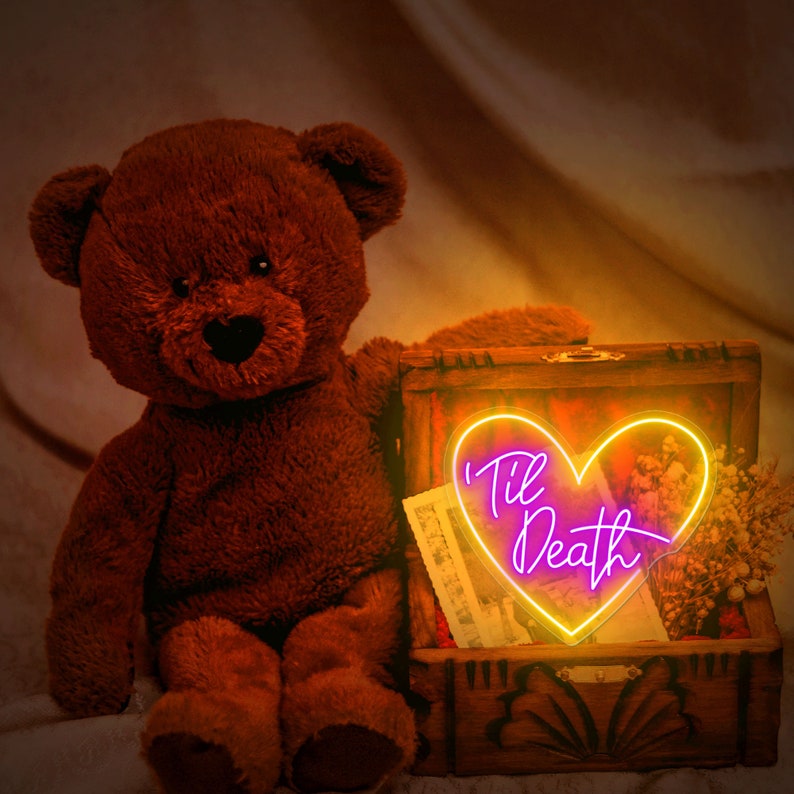 Til Death Neon Sign Custom Neon Light Sign Led Customhome - Etsy