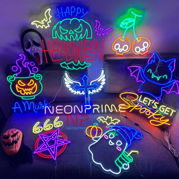 Halloween Lighted Sign - Etsy