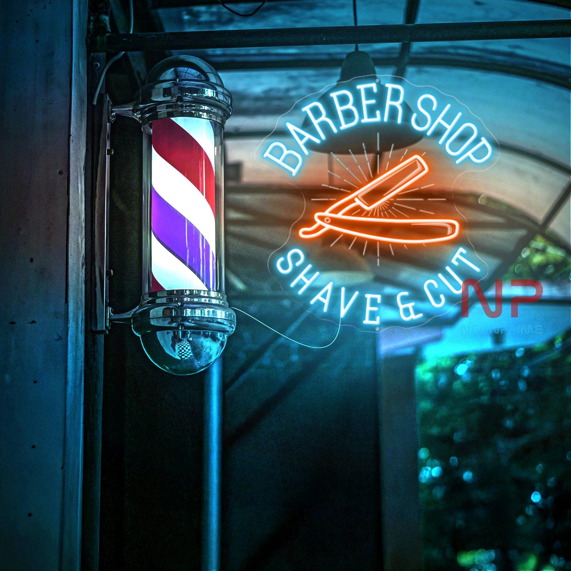 Barber Shop Neon Sign, Barber Open Shop, Barber Open Neon Light, Hair ...