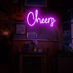 Cheer Neon Sign, Wedding Neon Sign, Bar Sign,custom Neon Sign,home Bar ...